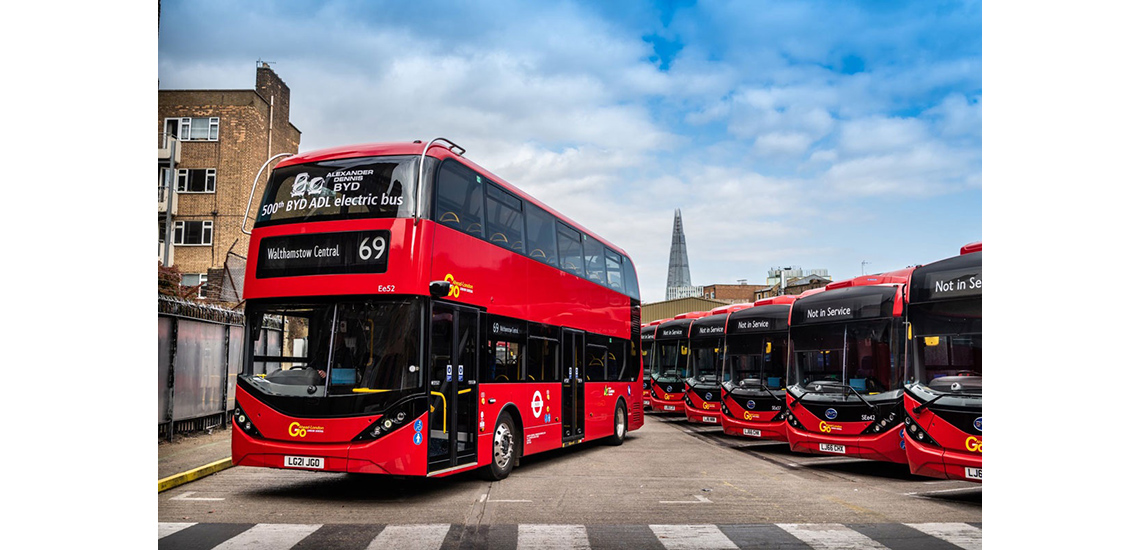 500th BYD ADL Electric Bus Delivered to Go-Ahead London | Truck & Bus News